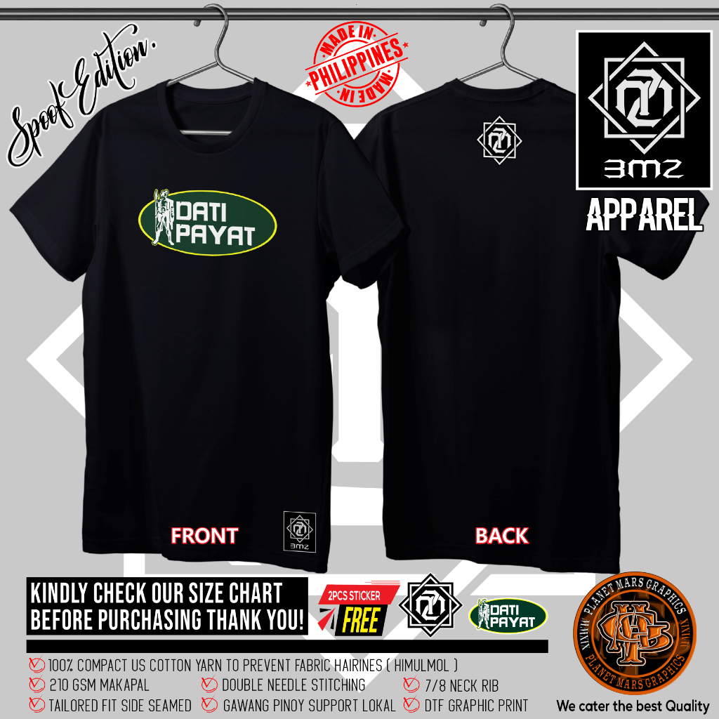 3MZ Spoof T-Shirts DATI PAYAT/ (DATU PUTI) funny aesthetic casual ...
