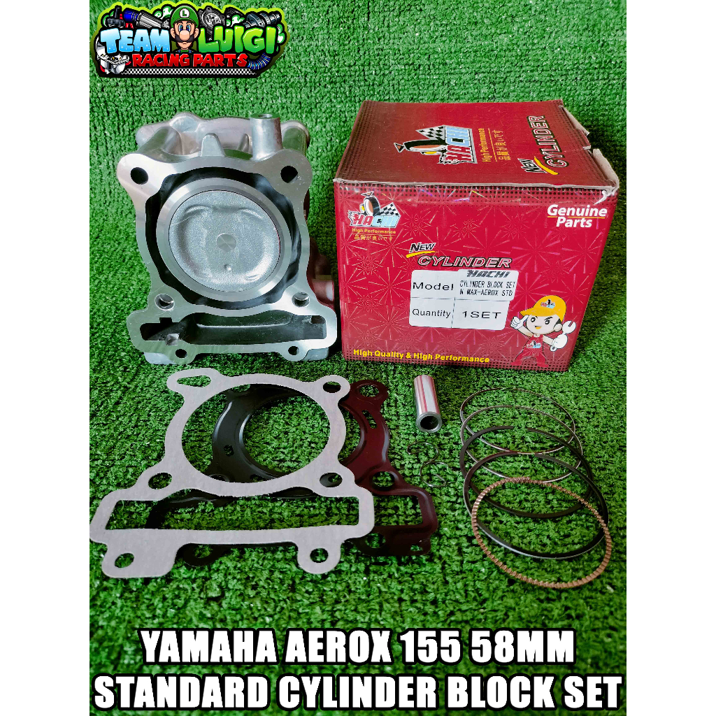 HACHI CYLINDER BLOCK SET FOR YAMAHA AEROX 155 58MM STANDARD | Shopee ...