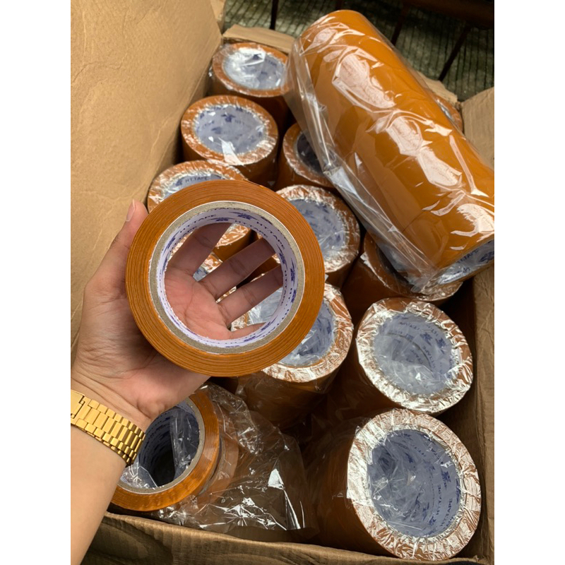 90 rolls 2inch x 100Meter Tan color packaging tape adhesive | Shopee ...