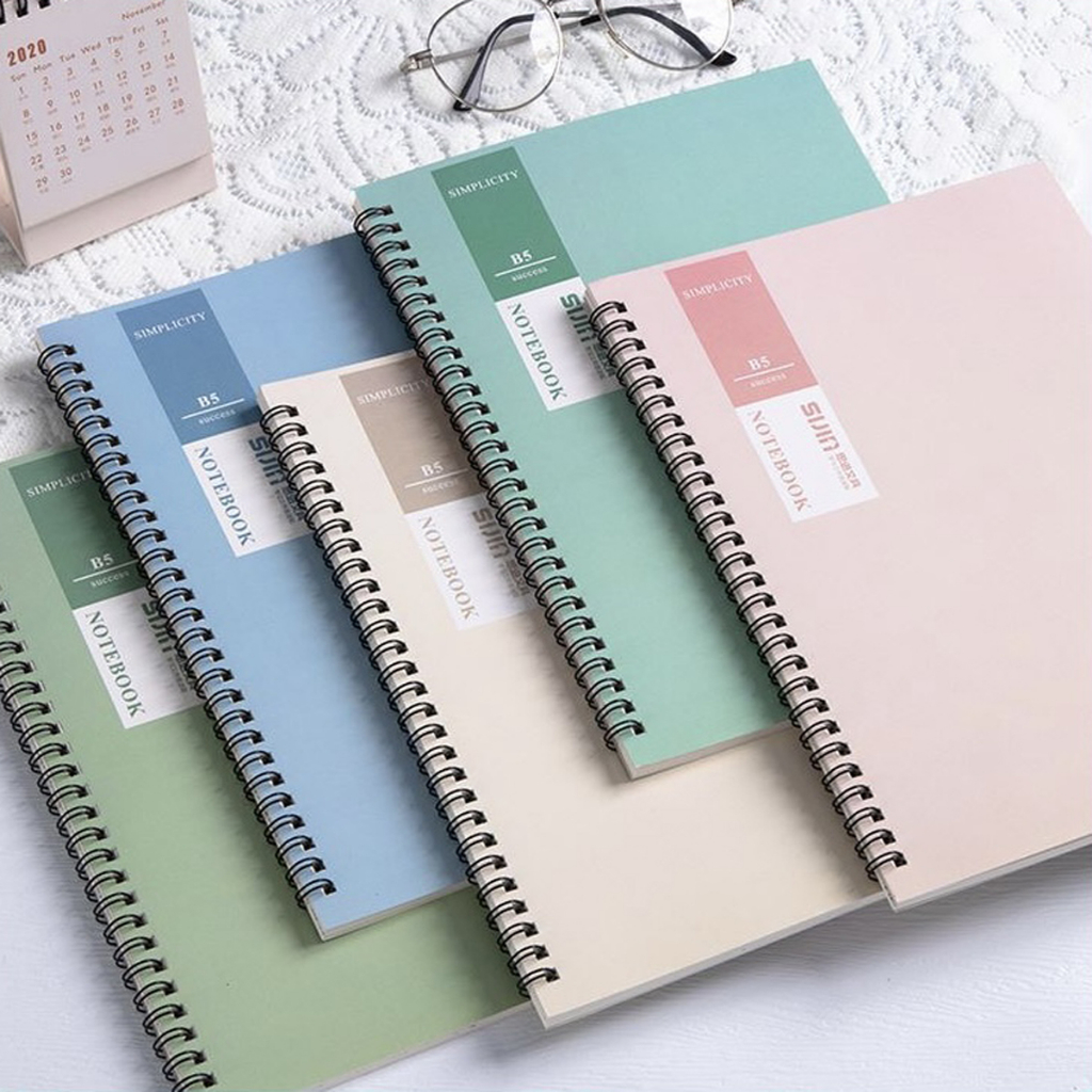 YUTU 1PC 60 sheets Simple coil book A5 student notebook horizontal line ...