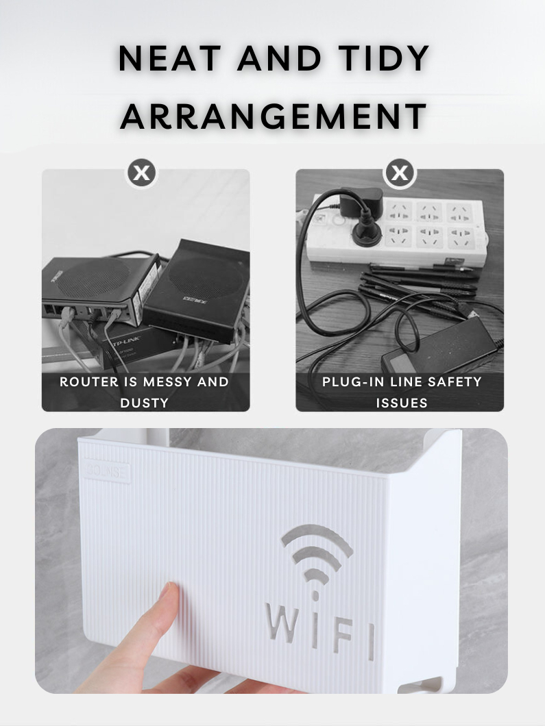 Wifi Shelf Set-top Box Rack TV Router Bracket Storage Box Wall ...