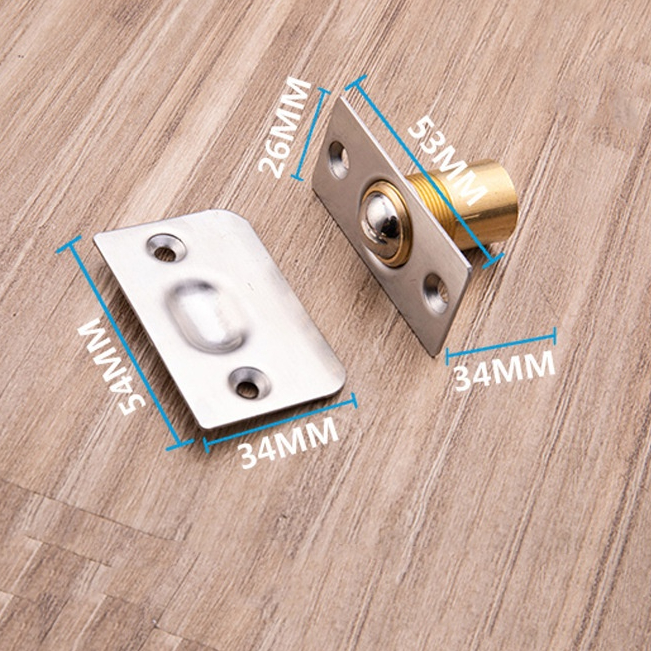 Stainless steel adjustable door roller lock spring loaded ball bolt ...