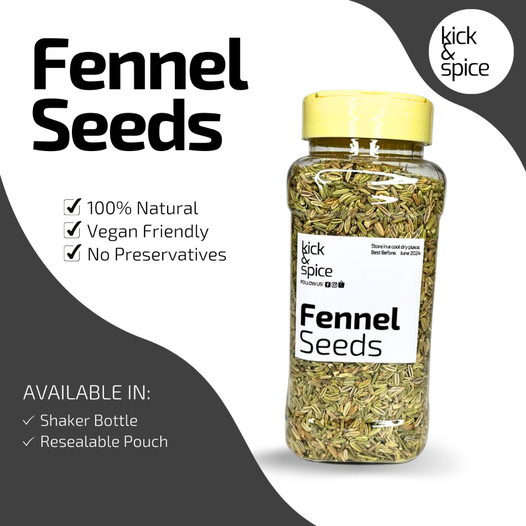 Kick and Spice Fennel Seeds All Natural High-Quality Herbs and Spices ...