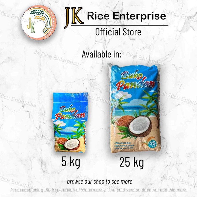 BUKO PANDAN PREMIUM RICE 25KG (PREMIUM QUALITY RICE) | Shopee Philippines