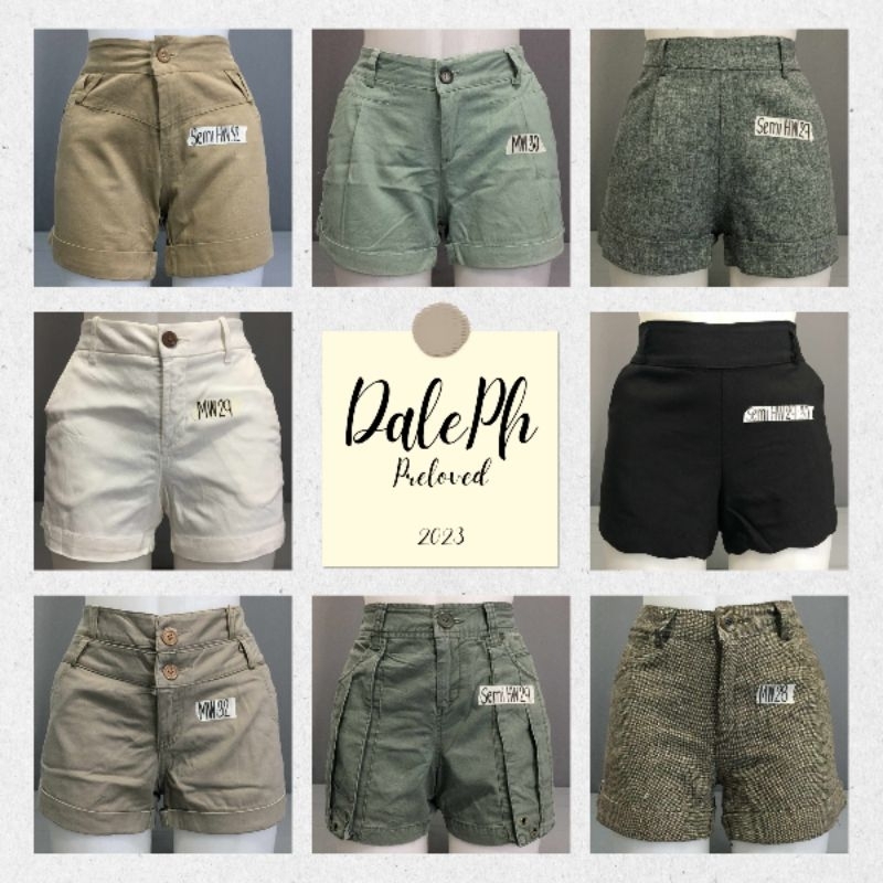 Cotton Zipper Shorts SEMI-HIGHWAIST & MIDWAIST Premium Preloved ...