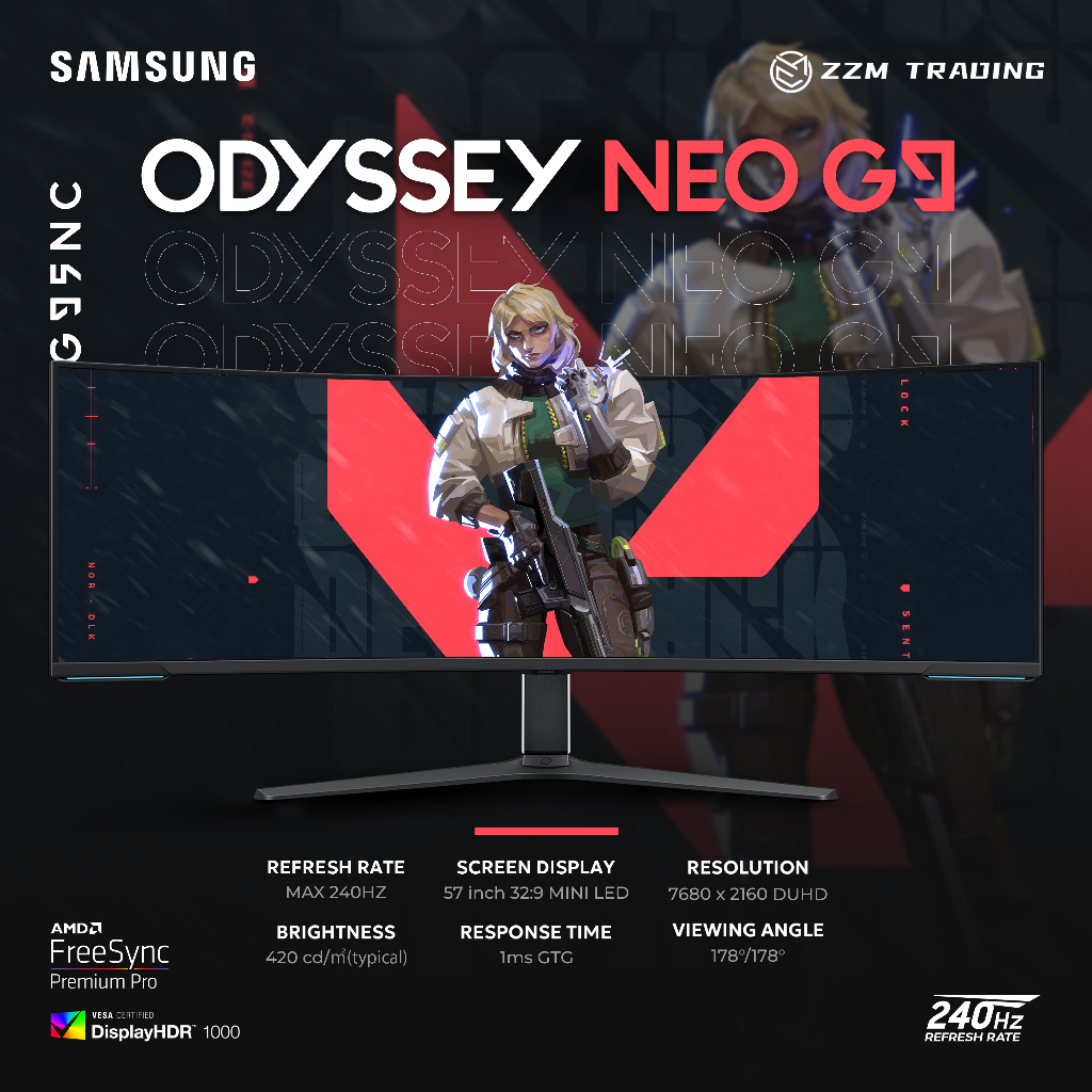 PRE ORDER SAMSUNG ODYSSEY NEO G9 57"/49" G95NC Curved Mini LED Gaming ...