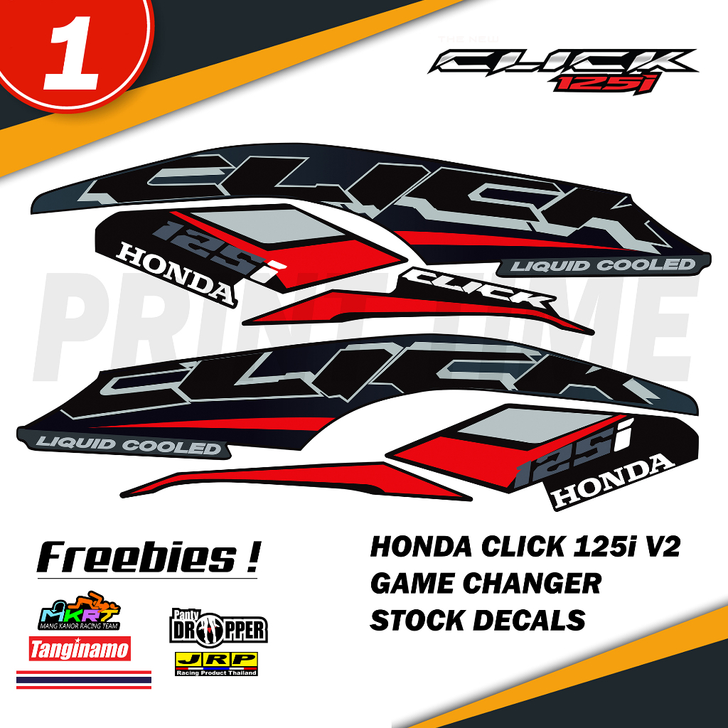 HONDA CLICK 125i STOCK DECAL VERSION 2 GAME CHANGER WITH FREEBIES ...
