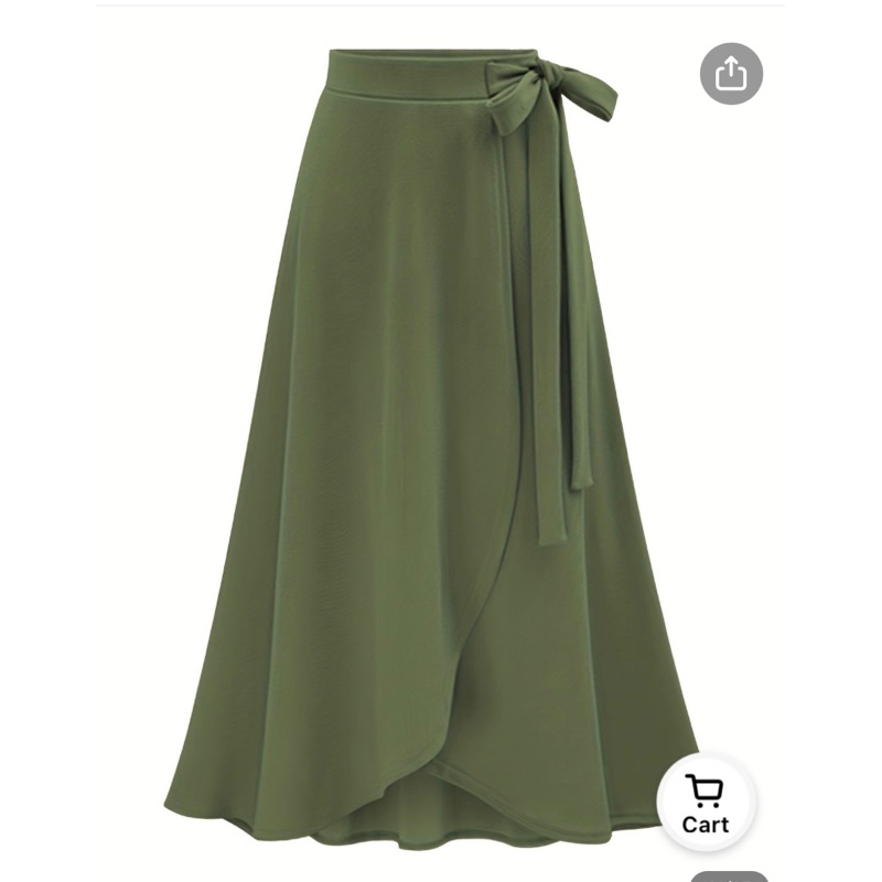 KOREAN OVERLAP SKIRT FREE SIZE CASUAL SKIRT | Shopee Philippines