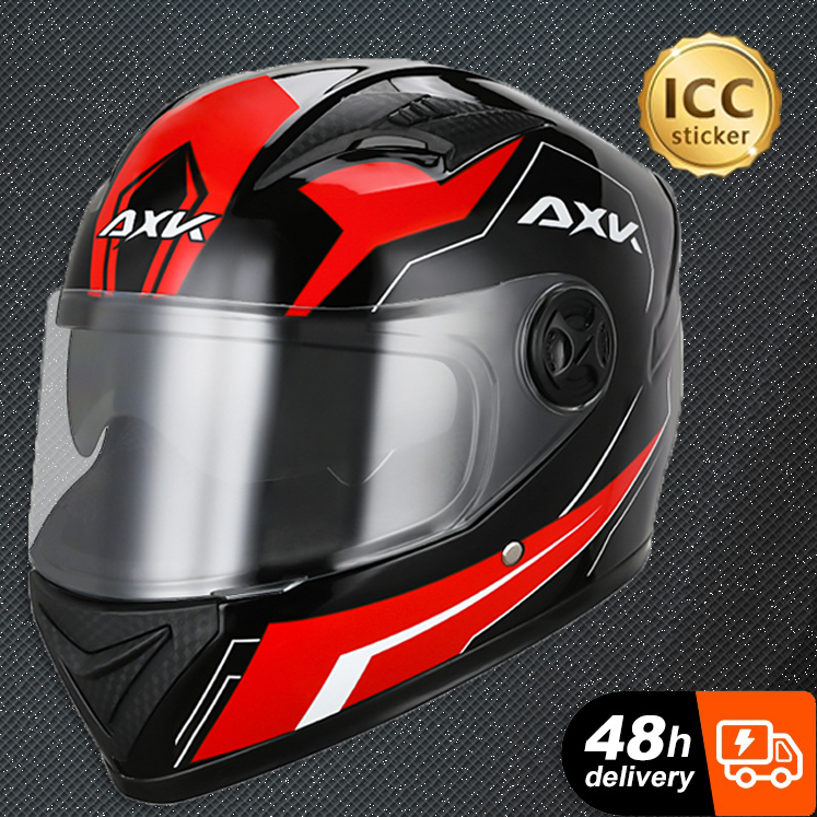 AXK Motorcycle Full Face Helmet Men's And Women's All-season Warm ...