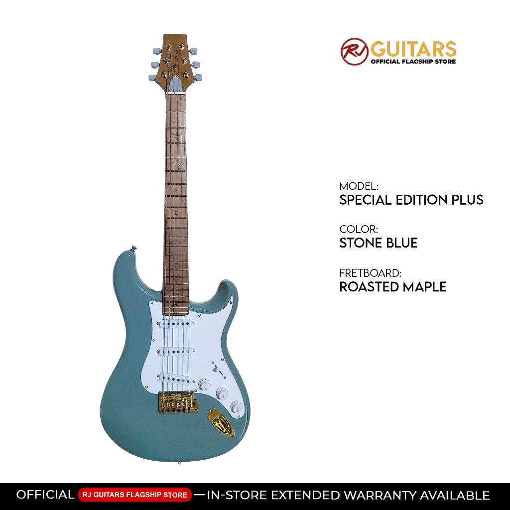 RJ Vibecaster Electric Guitar (Silversky, Stratocaster) | Shopee ...