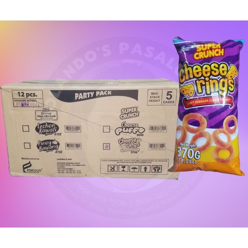 Party Pack cheese ring 370g (1box/12pcs) | Shopee Philippines