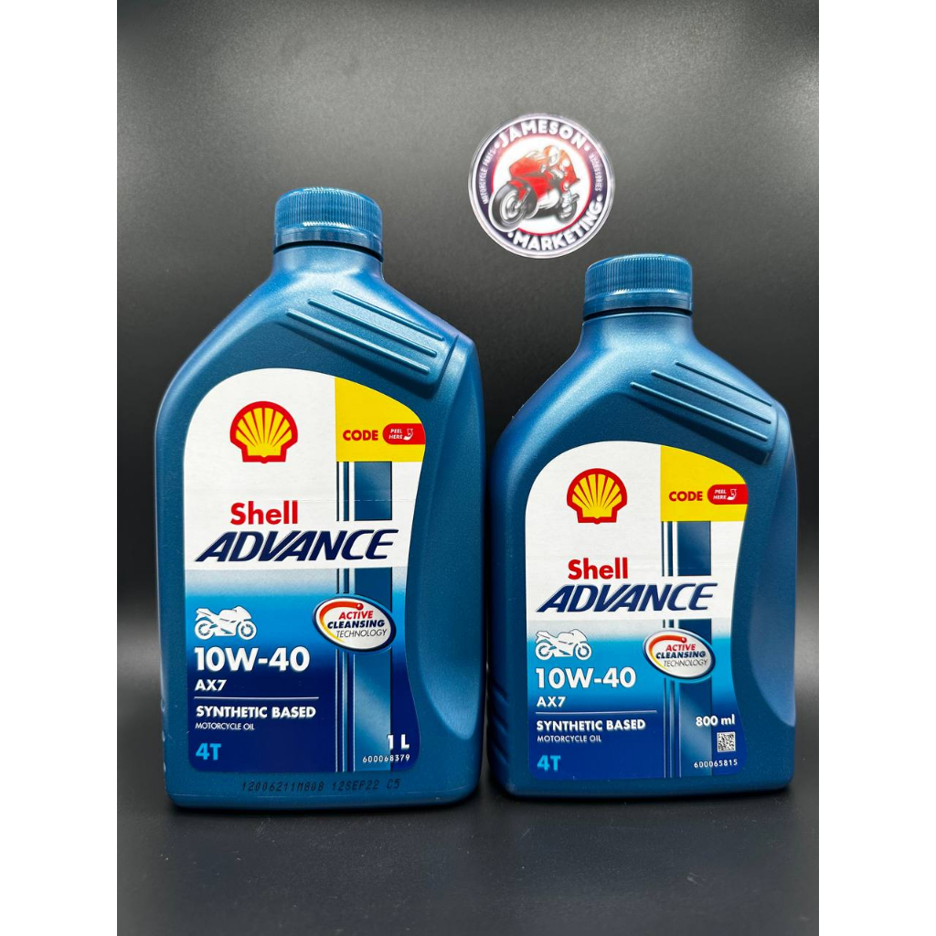 ORIGINAL SHELL ADVANCE SYNTHETIC MOTORCYCLE OIL AX7 (BLUE) | Shopee ...