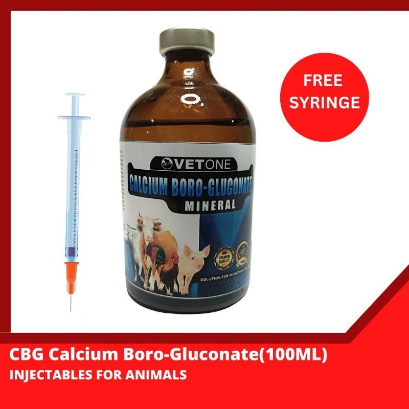 CBG Calcium for Animals Calcium Boro-Gluconate injectables 100ml for ...