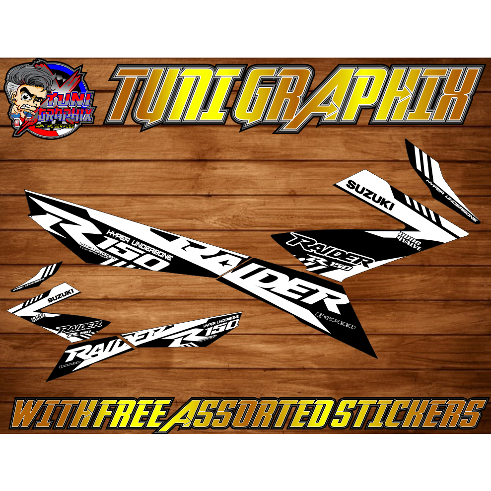RAIDER 150 FI STOCK DECAL 2021 (WHITE) | Shopee Philippines