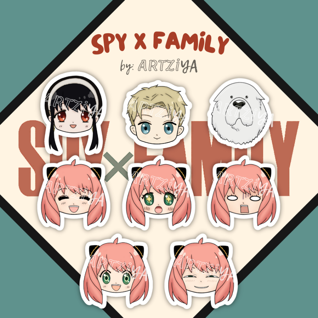 Spy x Family Sticker Pack (4 pcs) | Vinyl Waterproof Stickers | Shopee ...