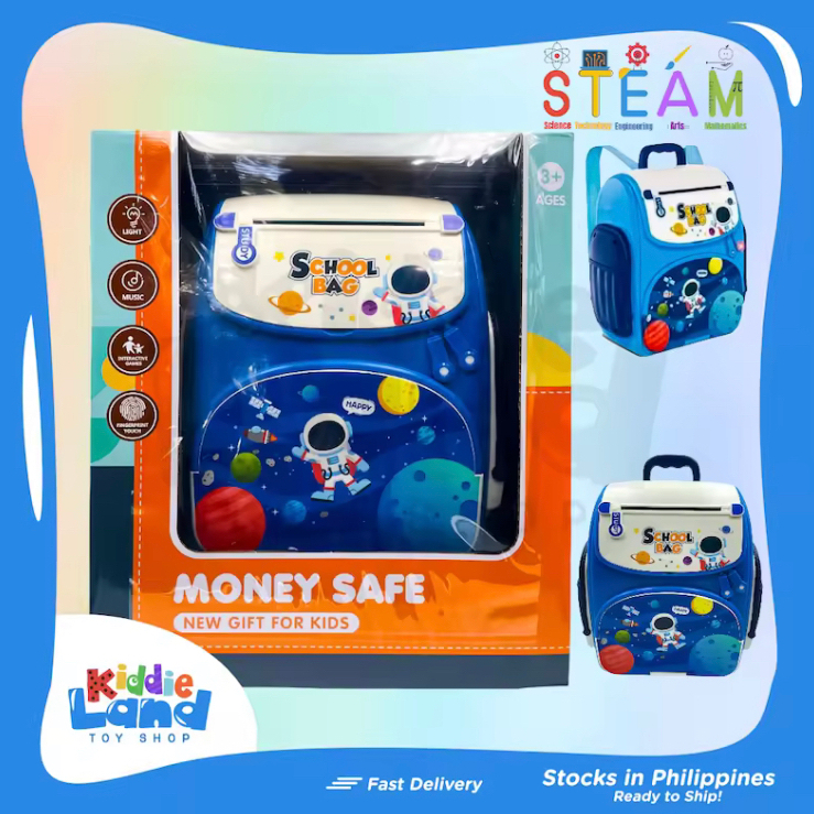 Money Safe School Bag Money Saving machine automatic coin bank Toys for ...