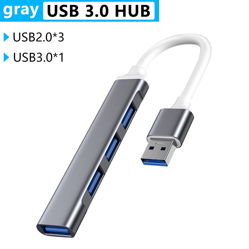 Compact 4 Port USB 3.0 Hub with Type C Adapter | Shopee Philippines
