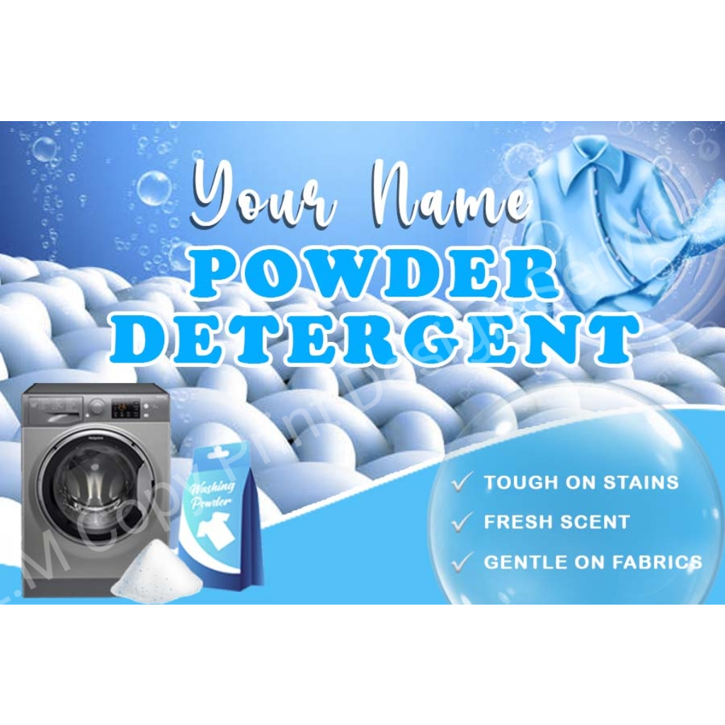 50PCS POWDER DETERGENT STICKER LABELS | Shopee Philippines