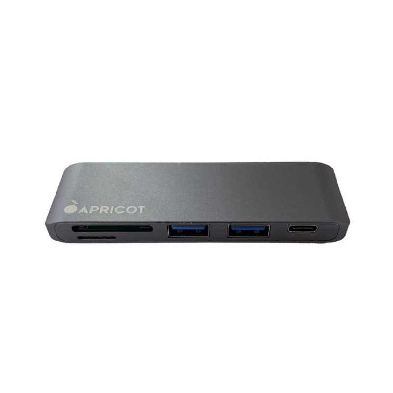 Apricot 5 In 1 Premium Usb-C Hub Card Reader 20w Pass Through Charging ...