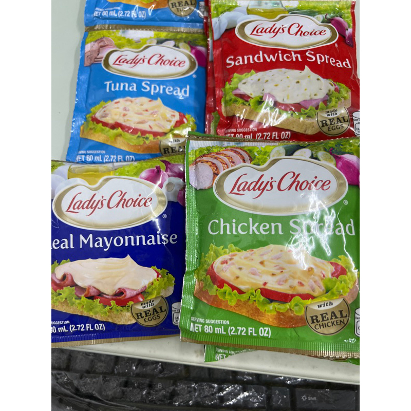 Ladies Choice Sandwich Chicken Tuna Mayo 80mL | Shopee Philippines