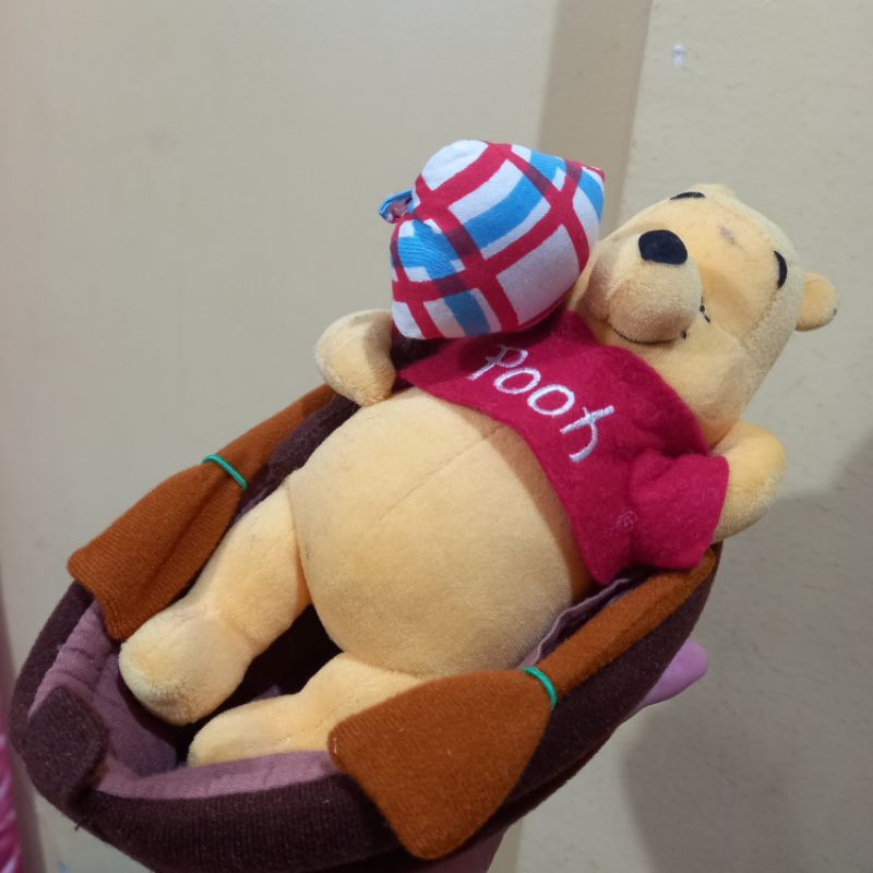 Disney Winnie the pooh boat sleeping plush toy preloved | Shopee ...