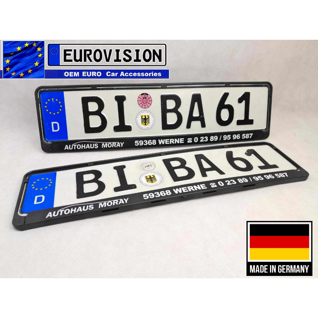 German Europlates with Holder - Package - Original from Germany ...