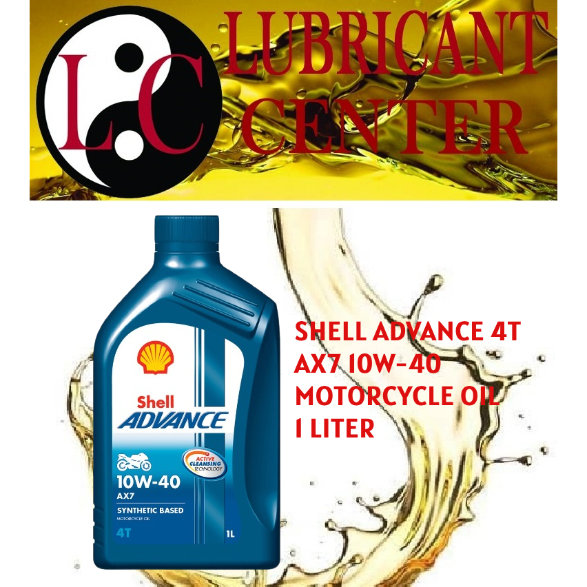 Shell Advance AX7 10W-40 Semi Synthetic Oil Motorcycle 1 LITER | Shopee ...