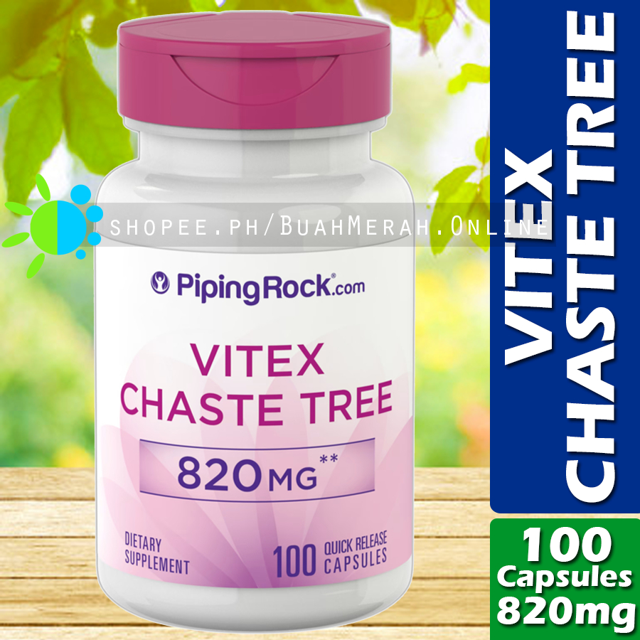 VITEX CHASTE TREE 820mg (per Serving) x 100 Capsules Fruit Extract ...