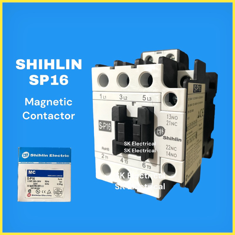 SHIHLIN SP16 16A Magnetic Contactor | SK Electrical | Shopee Philippines