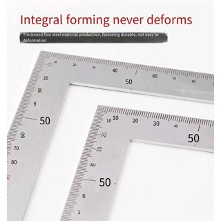 L-Type Square Stainless Steel 90 Degree Angle Metric Try Mitre Ruler ...