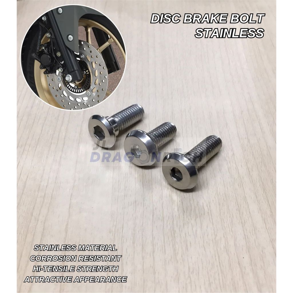 Bolt For Disc Brake M8 Stainless Makintab Hindi Kinakalawang 1 Set Bolt ...