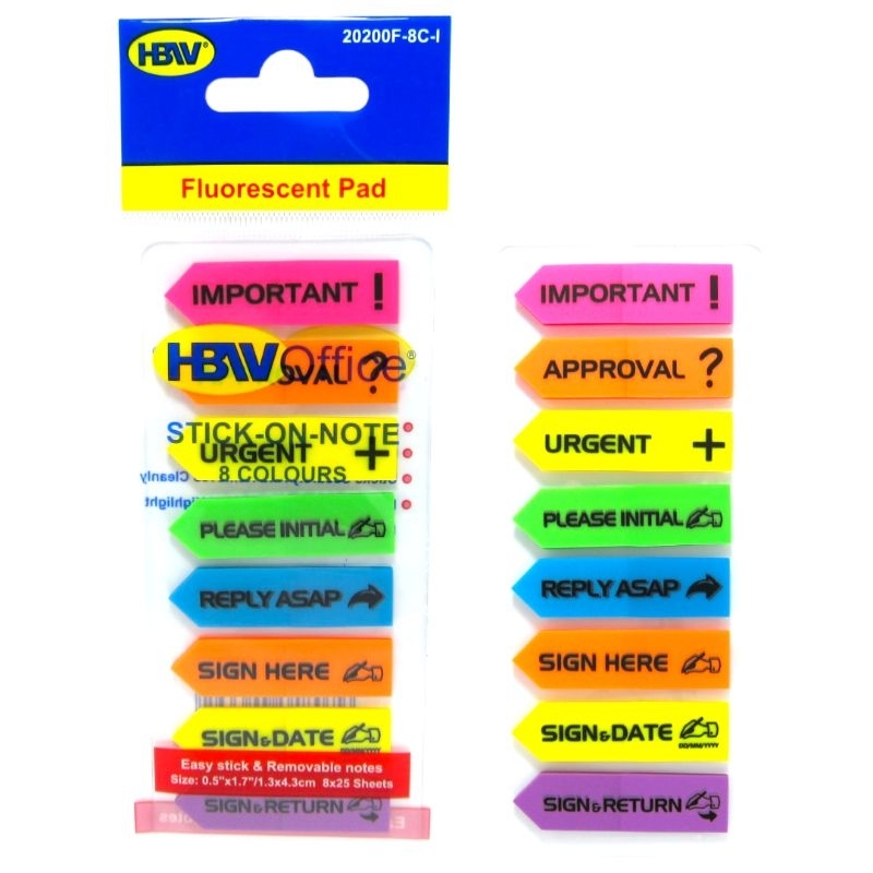 HBW STICK ON NOTE 8 LINE (8 Signs) | Shopee Philippines