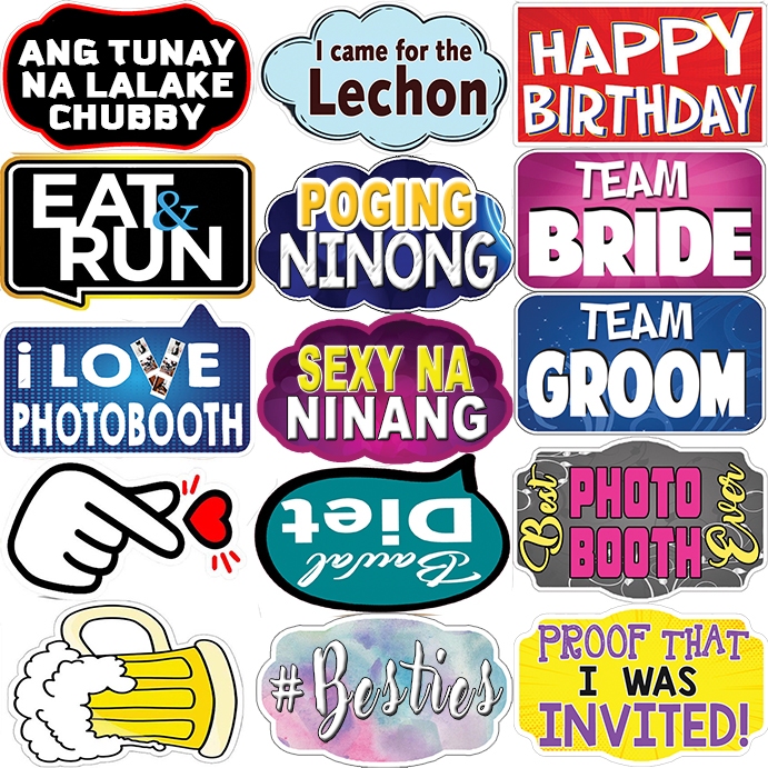 All time photobooth props in 3mm sintraboard | Shopee Philippines