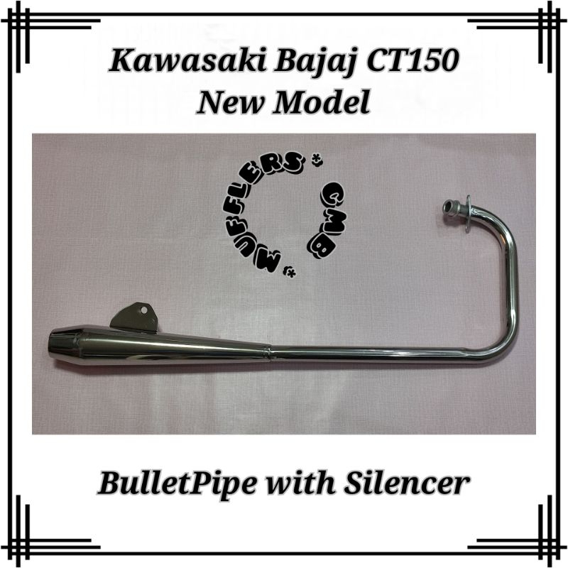 Kawasaki Bajaj CT150 - New Model - BulletPipe - Stainless - Muffler ...