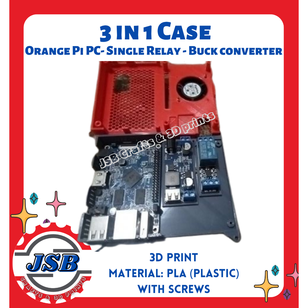 3 in 1 CASE-- Orange Pi PC--Single Relay--Buck Converter | Shopee ...