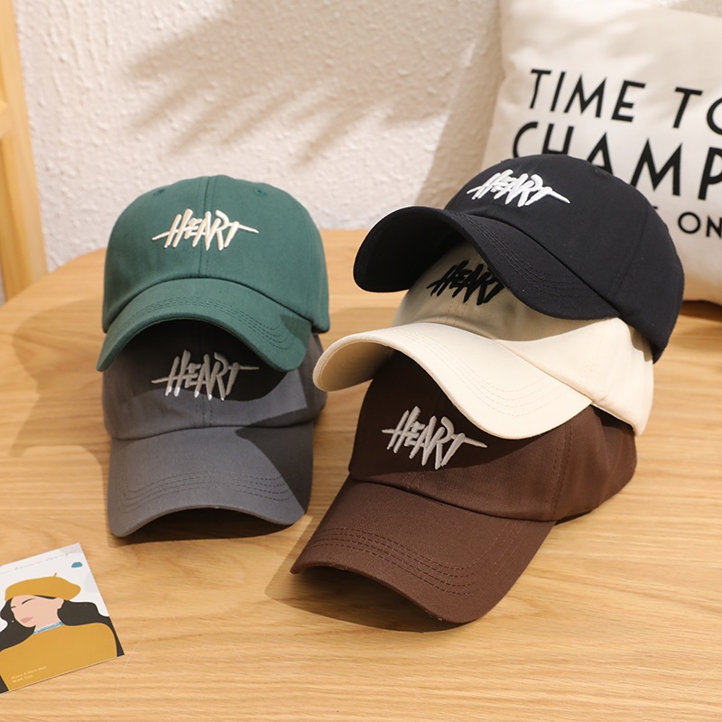 RAINBOWCO Heart Korean Baseball Cap Unisex Fashion Cap For Men And ...