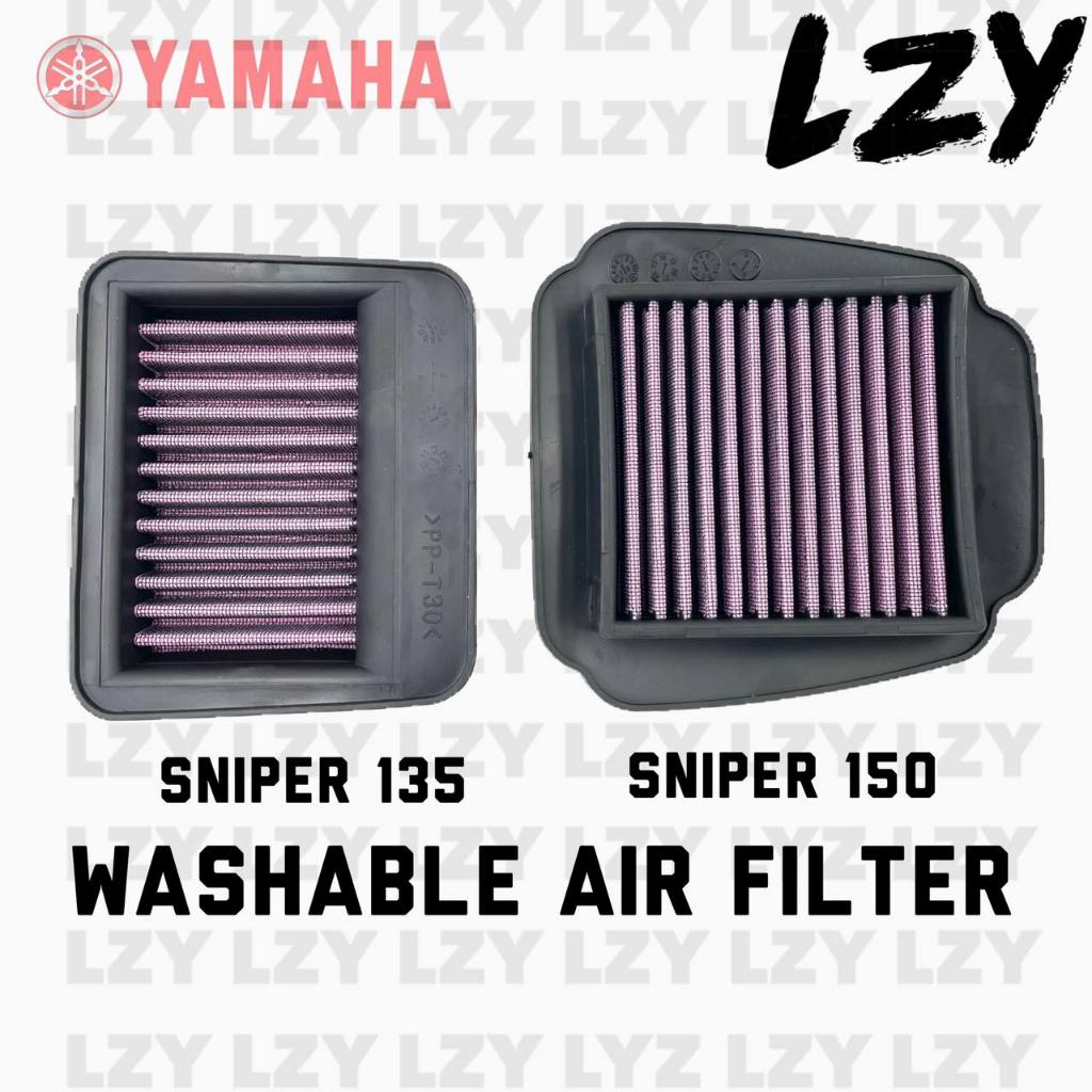 LZY Yamaha Sniper 135/150 Washable Air Filter High Flow Performance ...