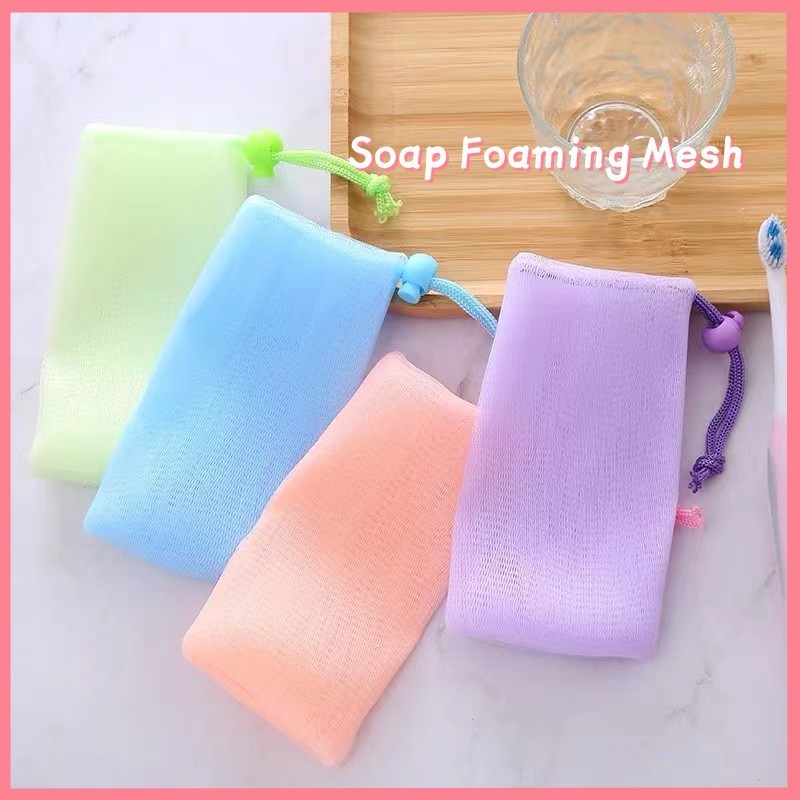 1pc Soap Foaming Mesh Net Body Shower Cleaning Bubble Mesh Bag | Shopee ...