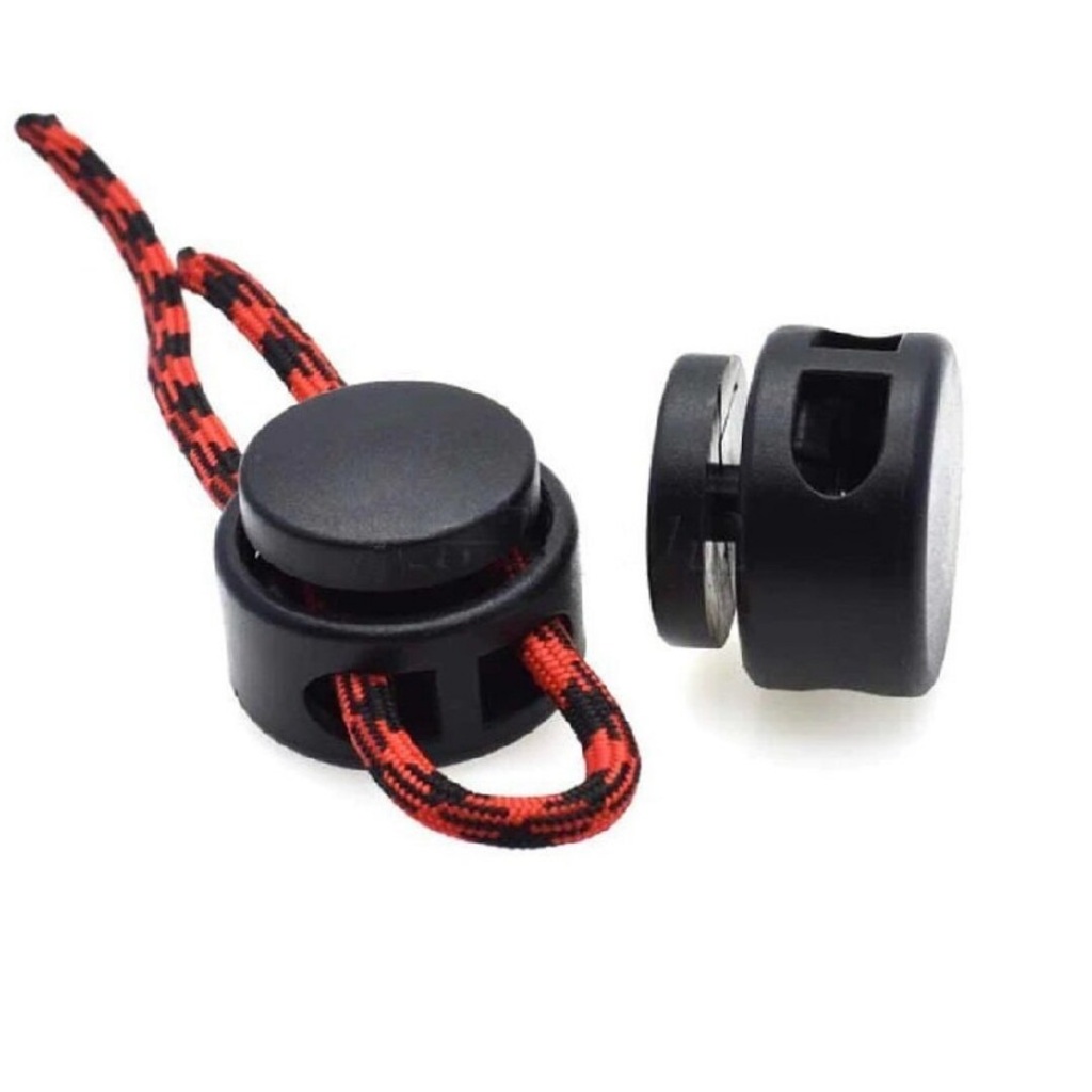 1 PC Camping Guyline Rope Stopper 2mm 5mm 6mm Double Hole Camp Tent ...