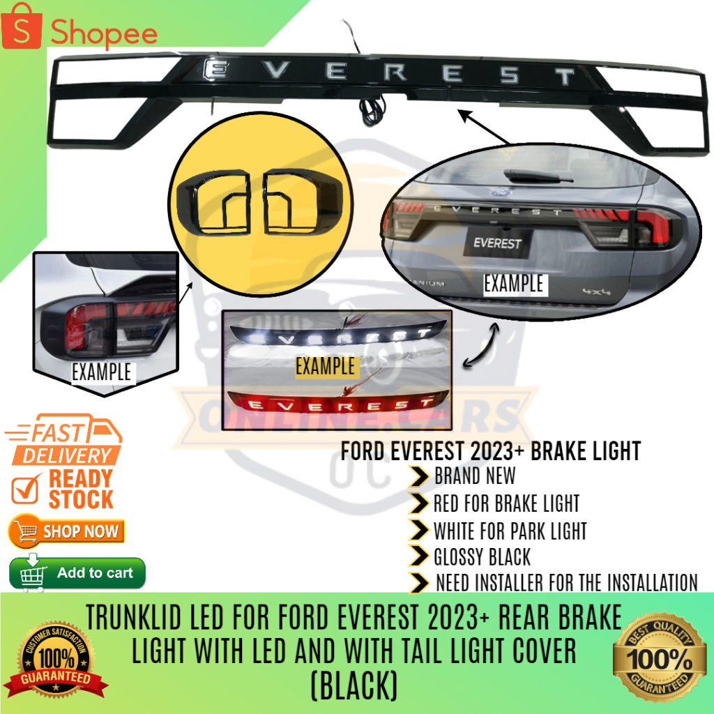 OC Ford Everest 2023+ LED Rear Tailgate Light Brake Light Trunk Lid ...