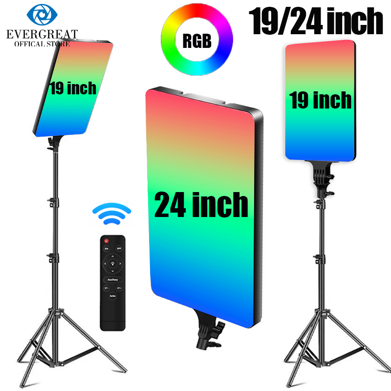 24/19 inch RGB Panel Lights Set Photo Studio Accessories Video ...