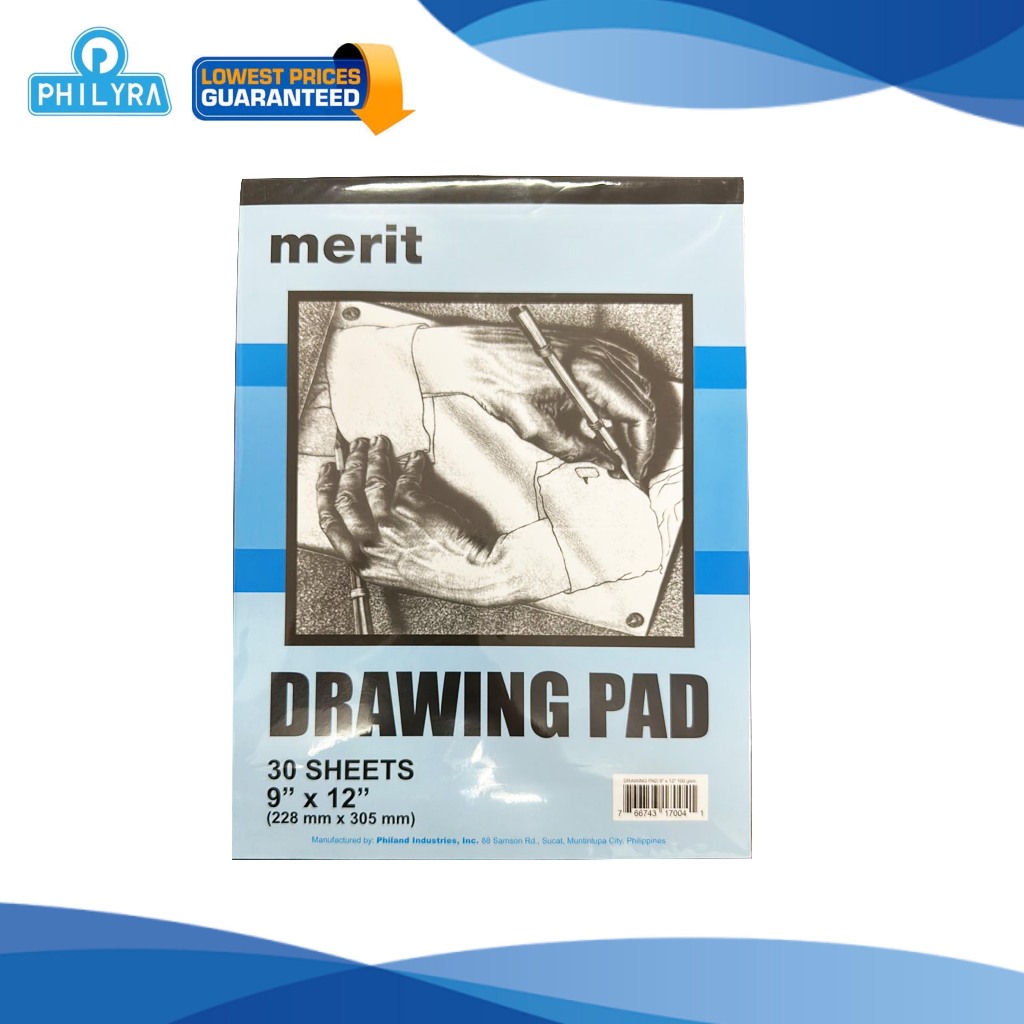 PHILYRA COD MERIT DRAWING PAD 9"X12" 30 SHEETS 100GSM, ART SUPPLIES ...