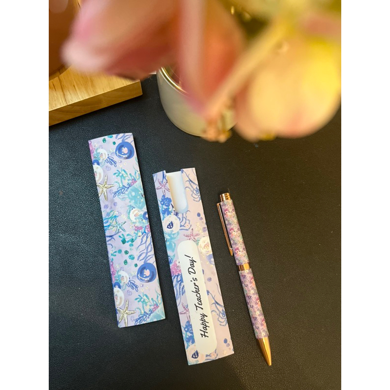 PF Crafts Pens ballpoint in black ink metal case rosegold | Shopee ...