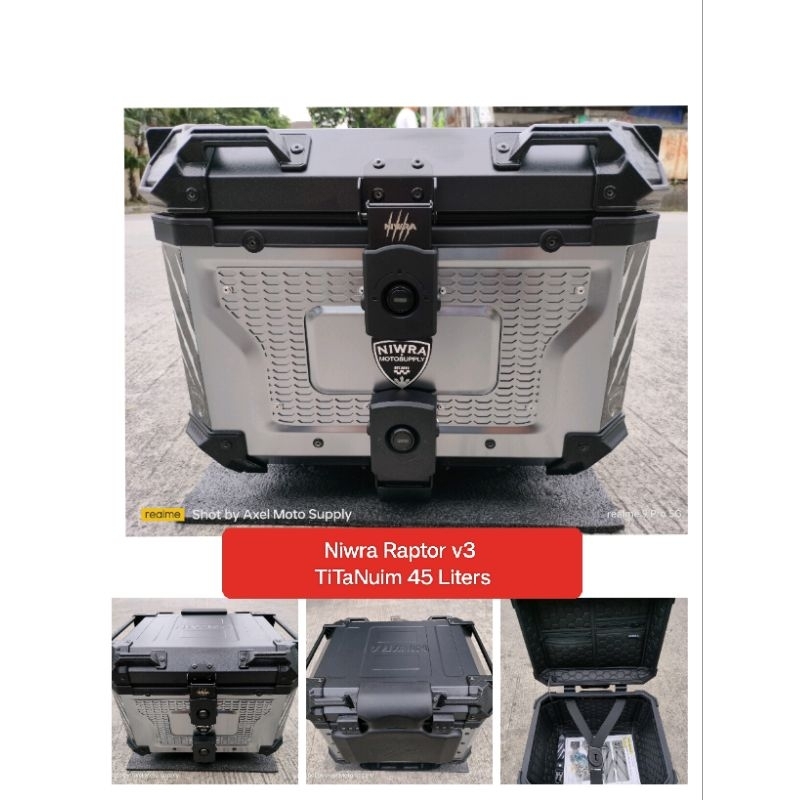 Niwra Raptor v3 Alloy Top Box 45 Liters | Shopee Philippines