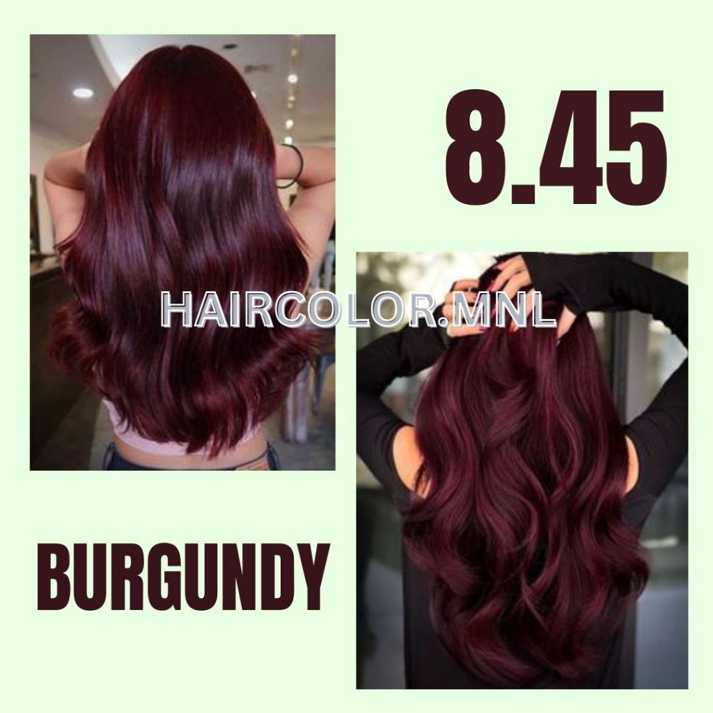BREMOD 8.45 BURGUNDY HAIR COLOR SET WITH OXIDIZER (100ML) | Shopee ...