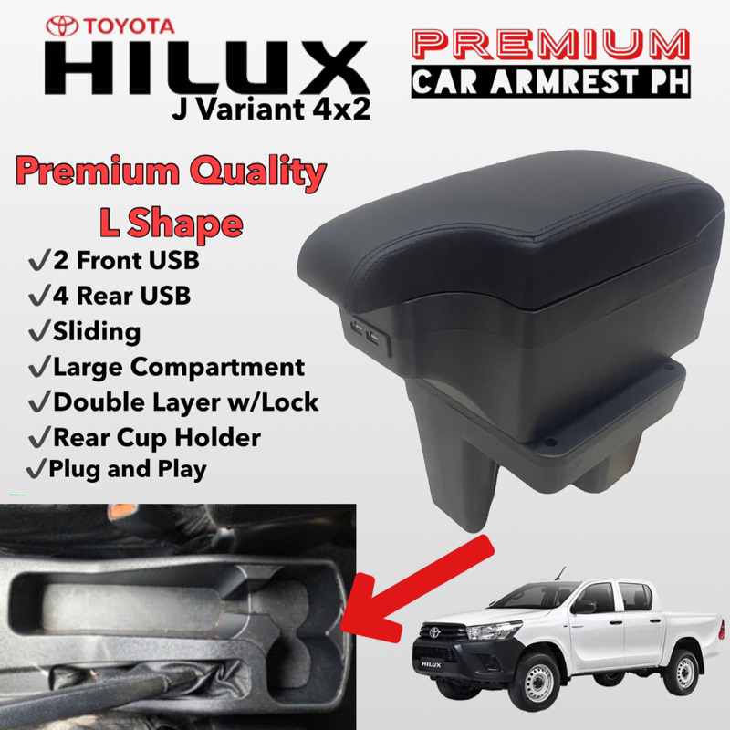 Toyota Hilux / Hi Lux L shape Armrest J Variant 4x2 (2014- 2024 ...