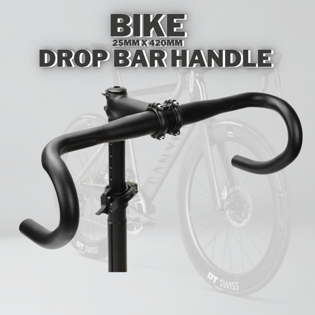 25mm x 420mm Bicycle Alloy Drop Bar Handle Bar Universal Heavy Duty ...