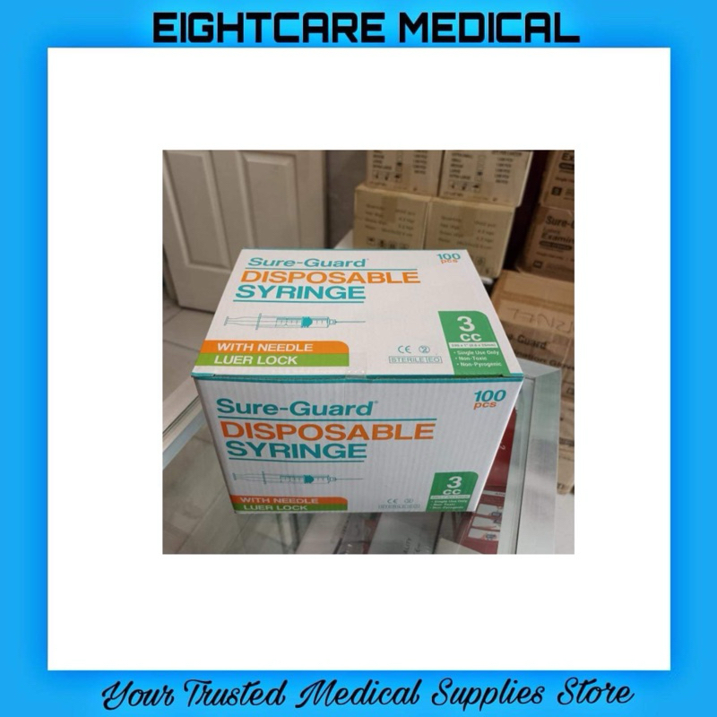 Disposable Syringe 3cc / 3ml Sure-Guard | Shopee Philippines