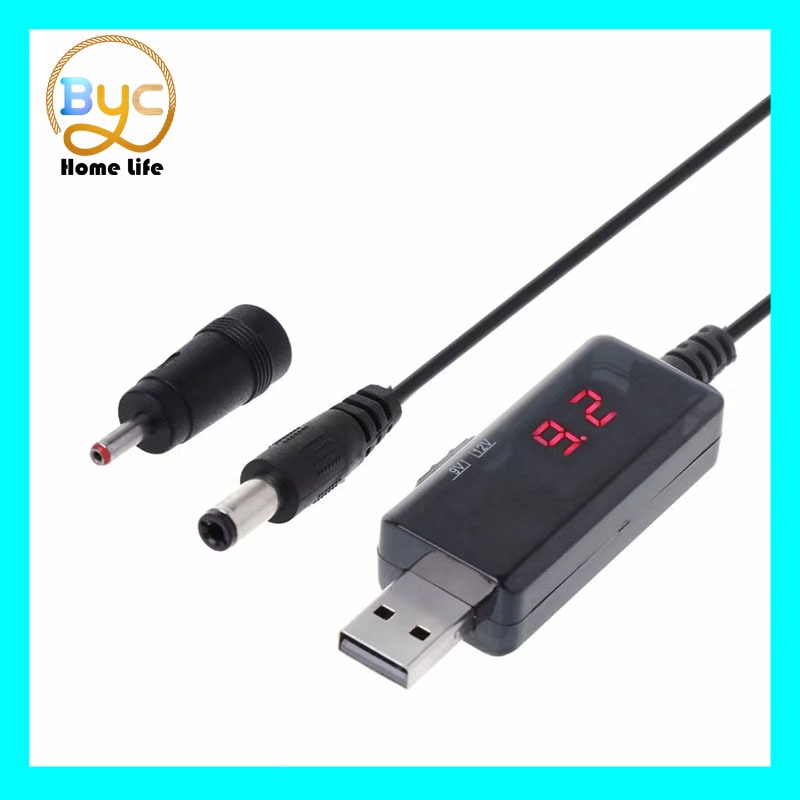 BYC KWS-912V USB Boost Cable 5V Step Up to 9V 12V Adjustable Voltage Converter 1A Step-up Volt ...