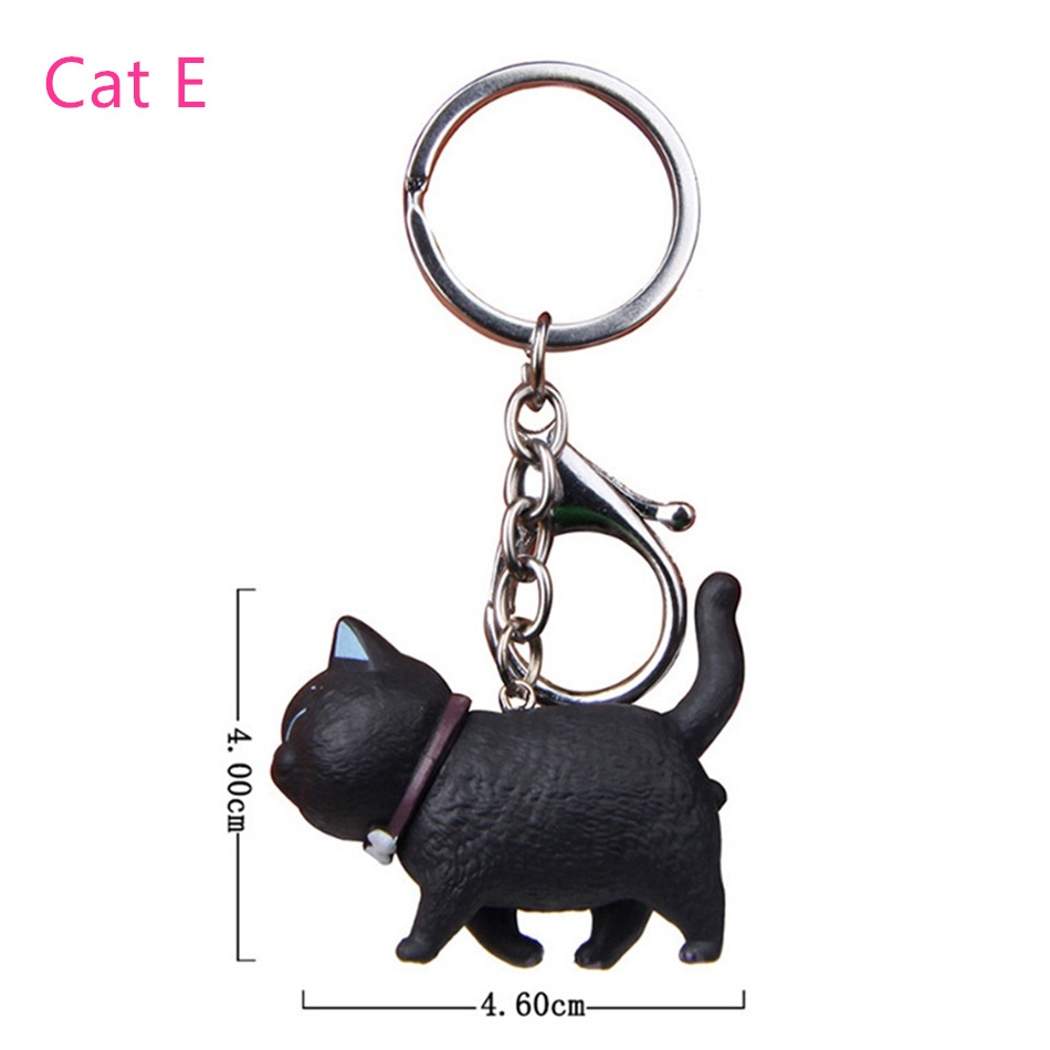 Cute Cat Keychain Keyring Fashion Keyrings For Women Handbag Pendant ...